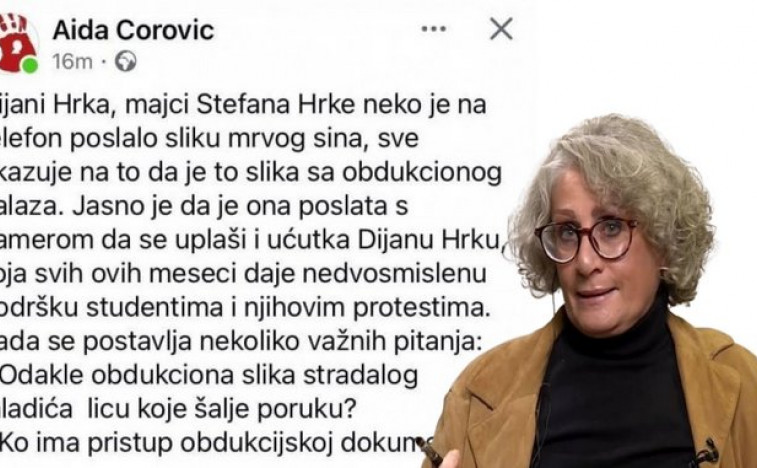 Aida Ćorović širi neistine o žrtvama tragedije u Novom Sadu
